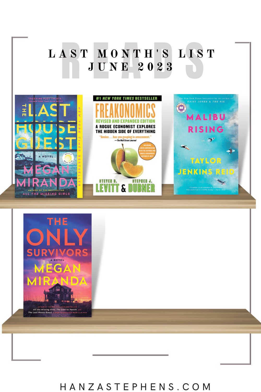My June 2023 Reads, Ratings, and Book Reviews